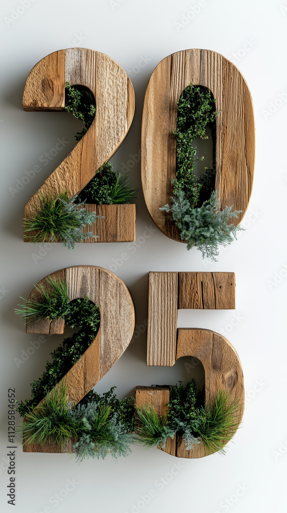 2025 New Year Celebration - Wooden Number Blocks, wooden blocks ...