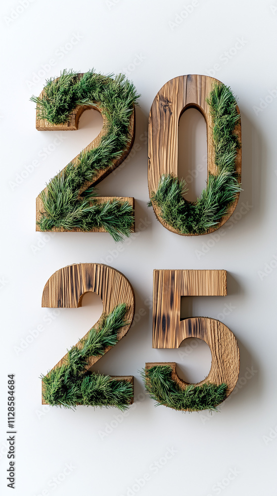 2025 New Year Celebration - Wooden Number Blocks, wooden blocks ...