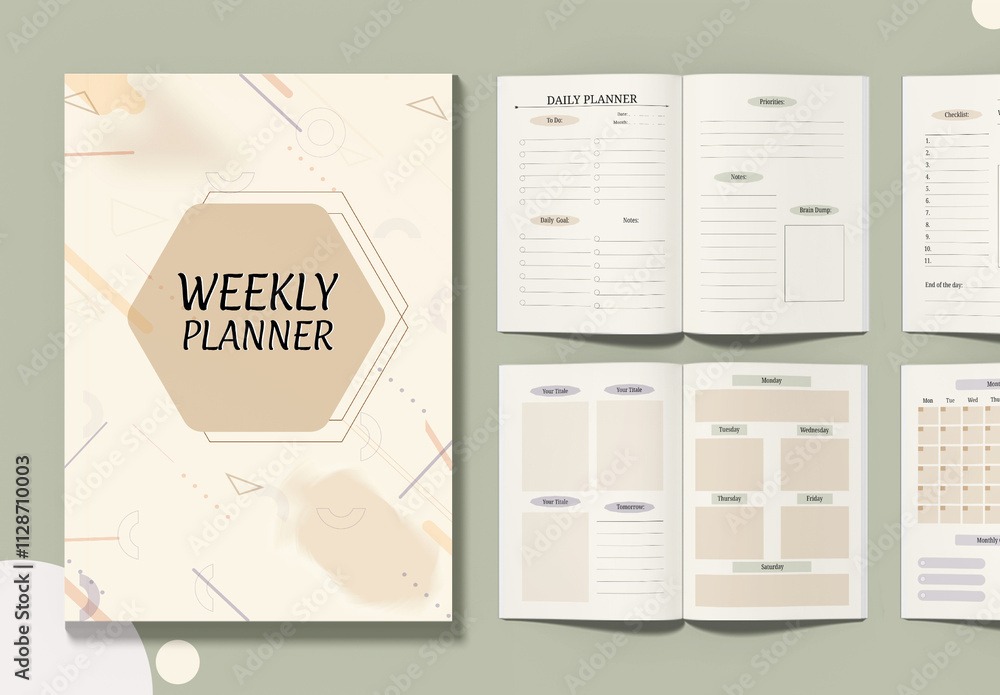 Weekly Planner Design Template Stock Template | Adobe Stock