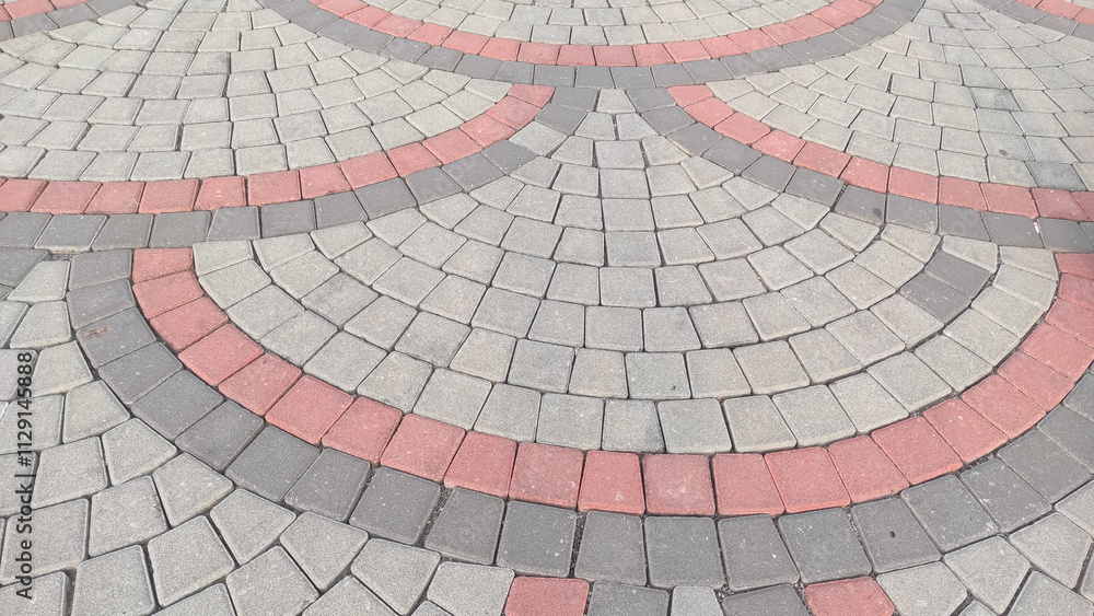 red brick pavement, brick wall, brick paving block for footpath.Red ...