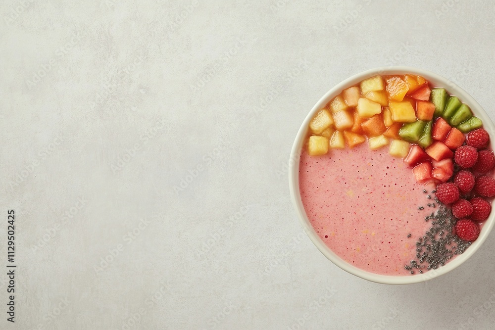 top down view ofcreative representation of top down view ofsmoothie ...