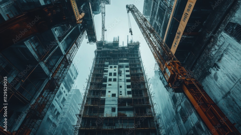 Urban Skyline Reconstruction: Half-Completed Building with Steel ...