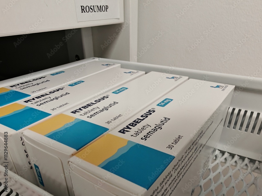 Prague, Czech Republic -December 12 2024:RYBELSUS box of medication ...