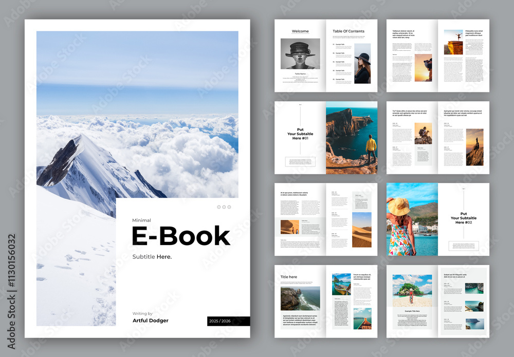 E-Book Layout Stock Template | Adobe Stock