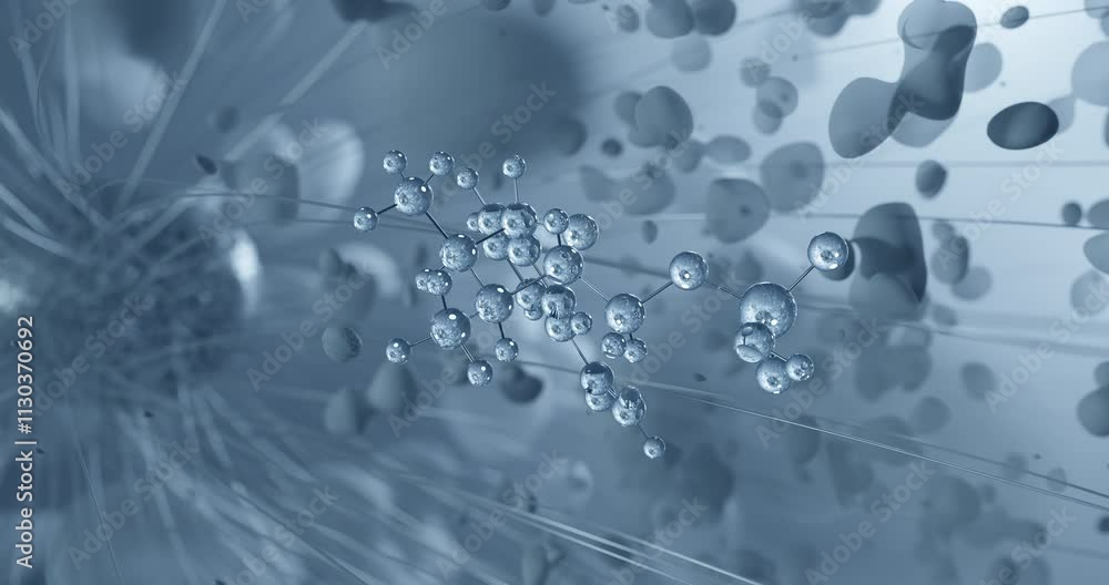 Nicotinamide mononucleotide rotating molecular 3d structure ball-and ...