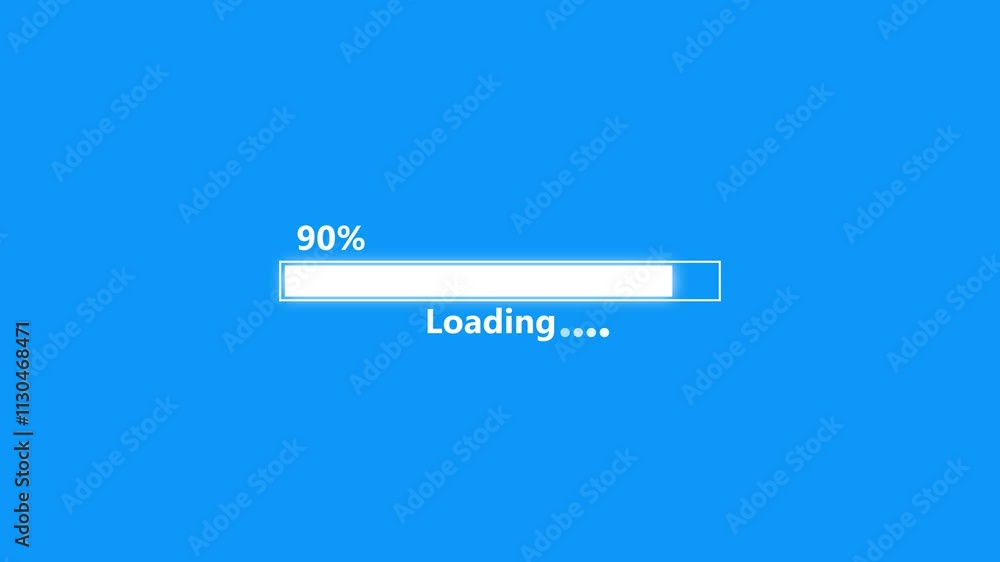 Simple Loading bar screen progress animation. Progress loading bar 0-100 percent with Alpha ...