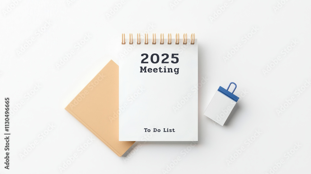 To do list 2025 meetings concept. Notepad and planner for a 2025 ...