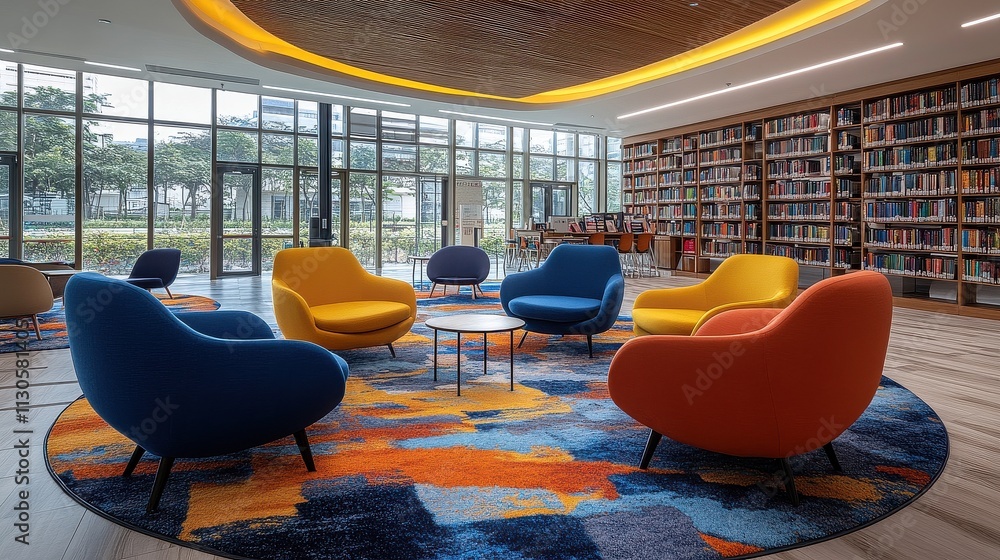 Exploring Modern Library Spaces Inviting Public Library Interior with ...