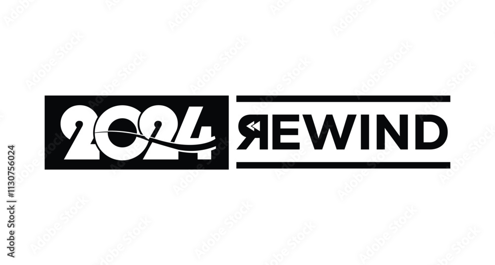 Poster 2024 year rewind, Concept words 2024 REWIND. 2024 RECAP – Wall Art | UkPosters
