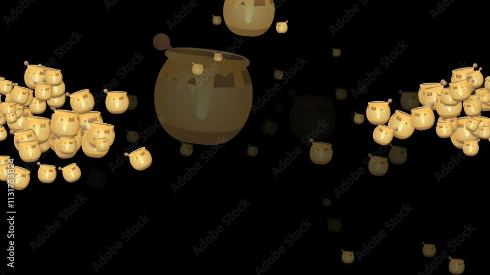 animated emoji honey pot, digital honey pot emoji, motion honey pot ...