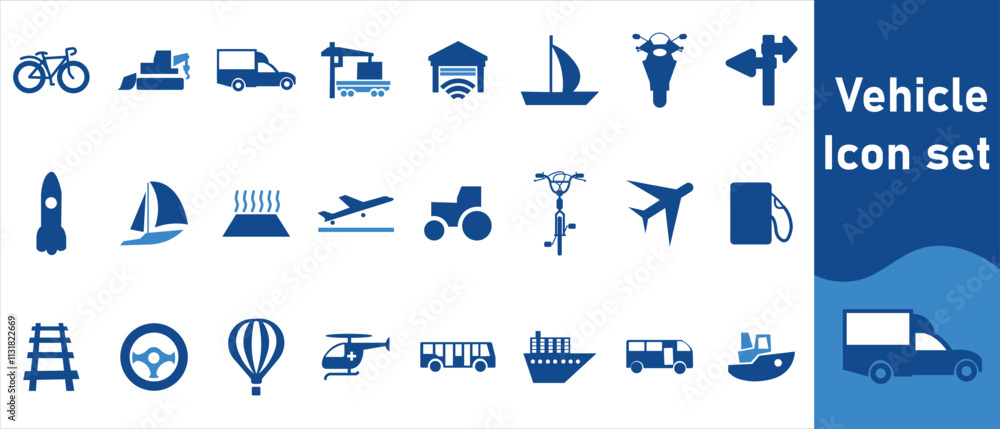 Vehicle icon set, dashboard, gauge, test, meter, tool, measure, style ...