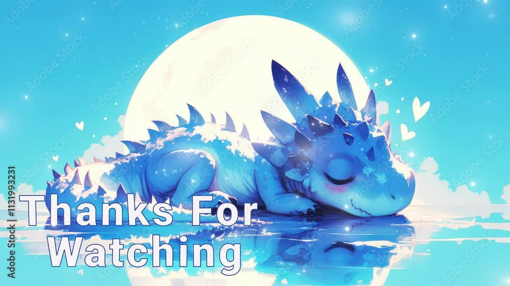 A tranquil blue dragon rests serenely by a shimmering lake. thanks for ...