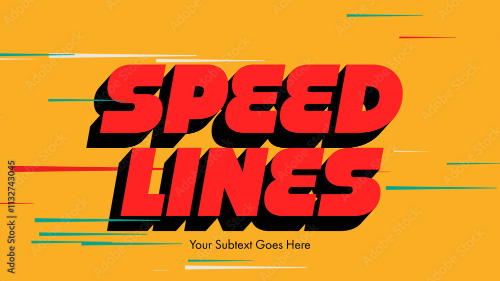 Speed Lines Titles Stock Template | Adobe Stock