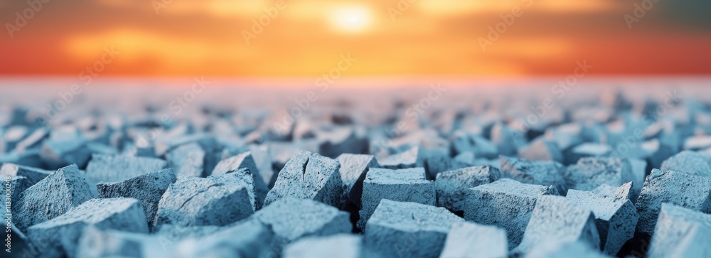 natural disasters earthquake climate concept. A cracked surface reveals ...