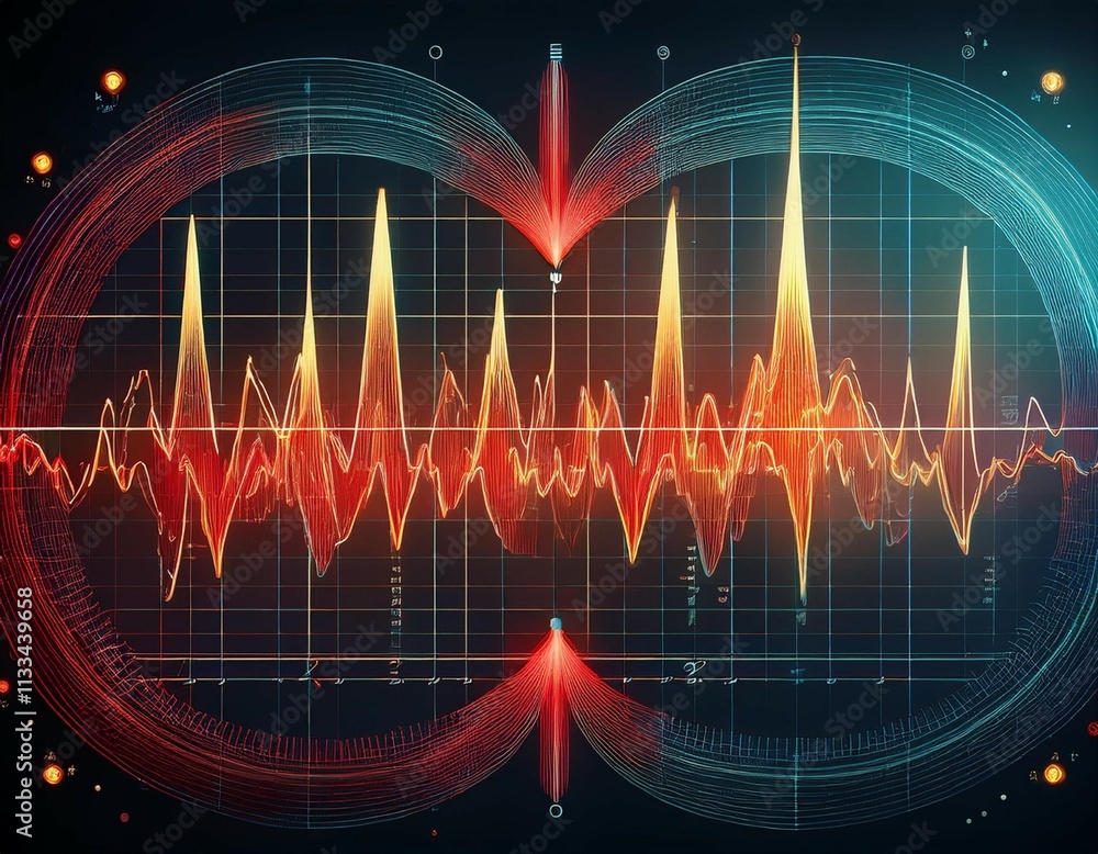 detailed diagram showcasing normal and arrhythmic heart rhythm ecg ...
