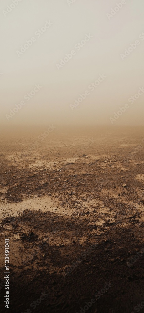 Fine dust particles suspended in the air create a hazy, otherworldly ...