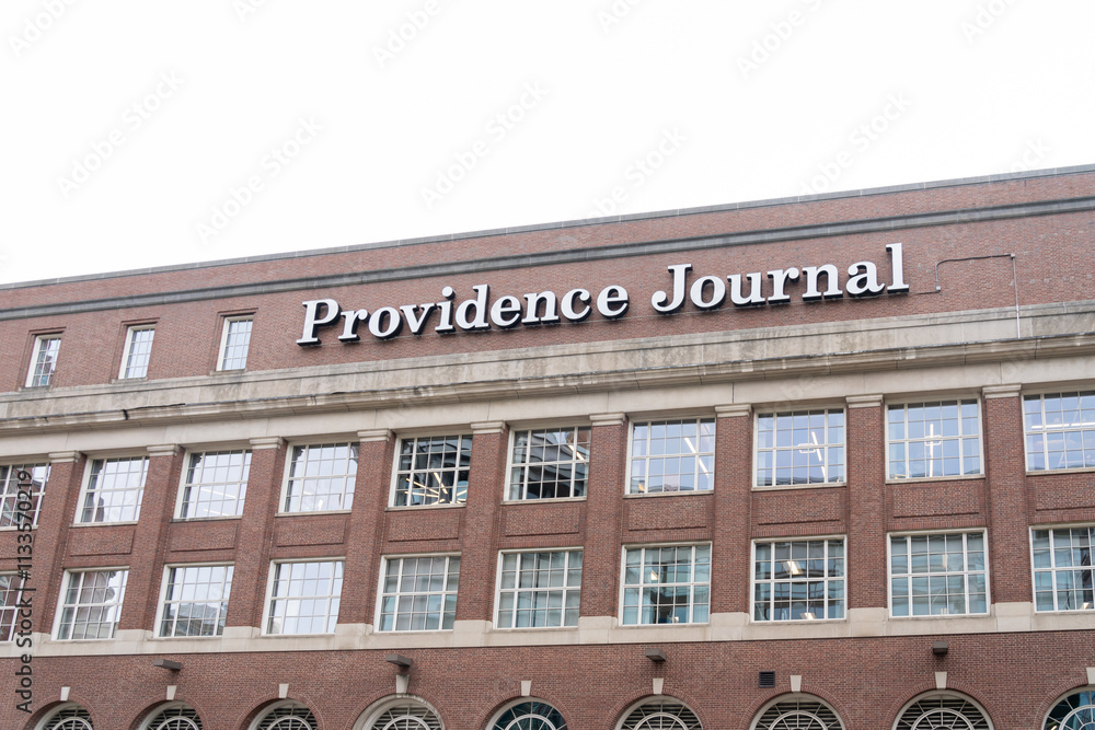 Providence Journal sign on the building at 75 fountain st in Providence ...