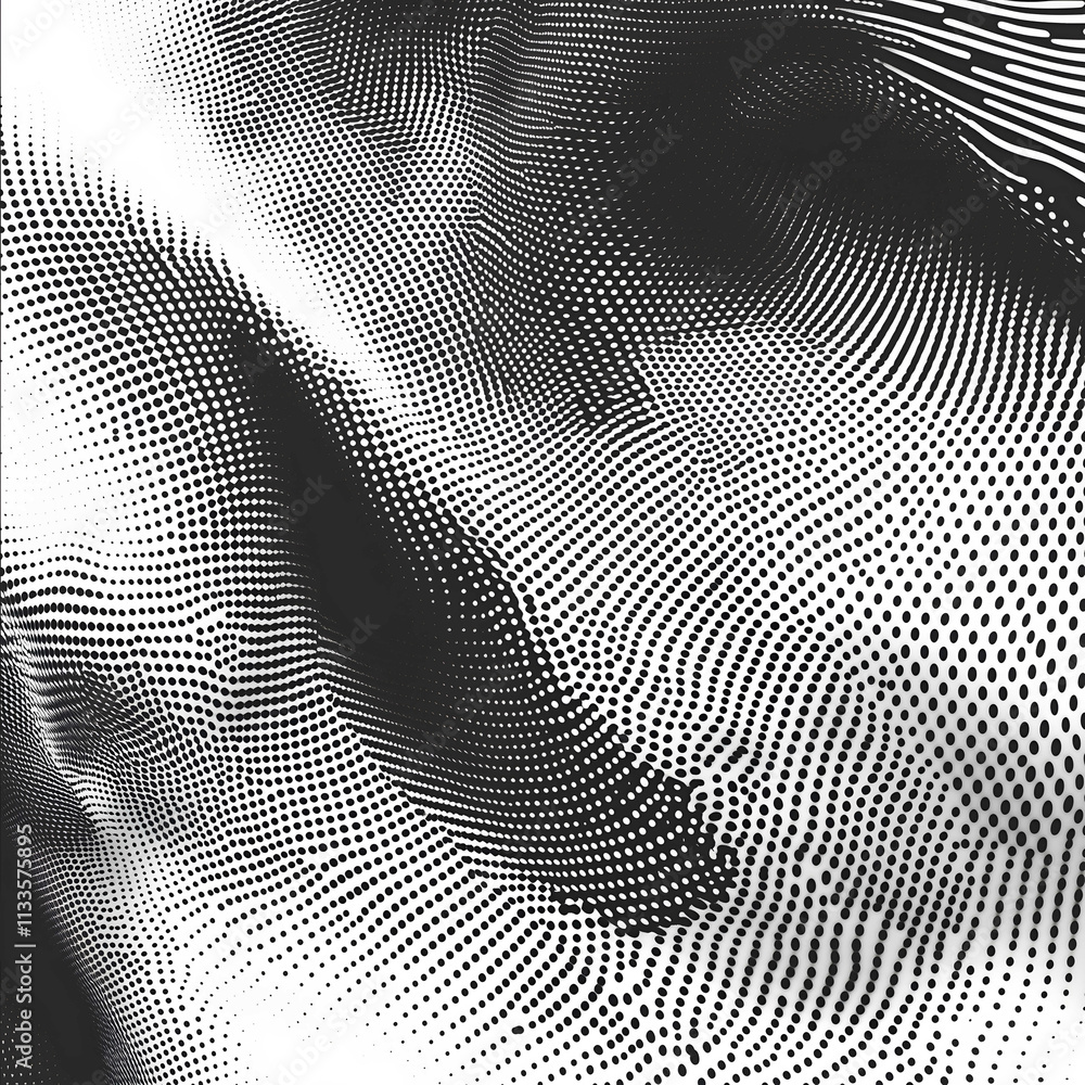 displacement map dotted pattern black and white graphic flat symmetric ...