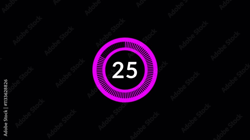 Animated 30 Seconds Timer with Digital Numbers and Progress Bar for ...