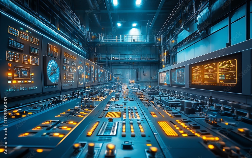 Advanced central control panel in a nuclear power plant reactor ...