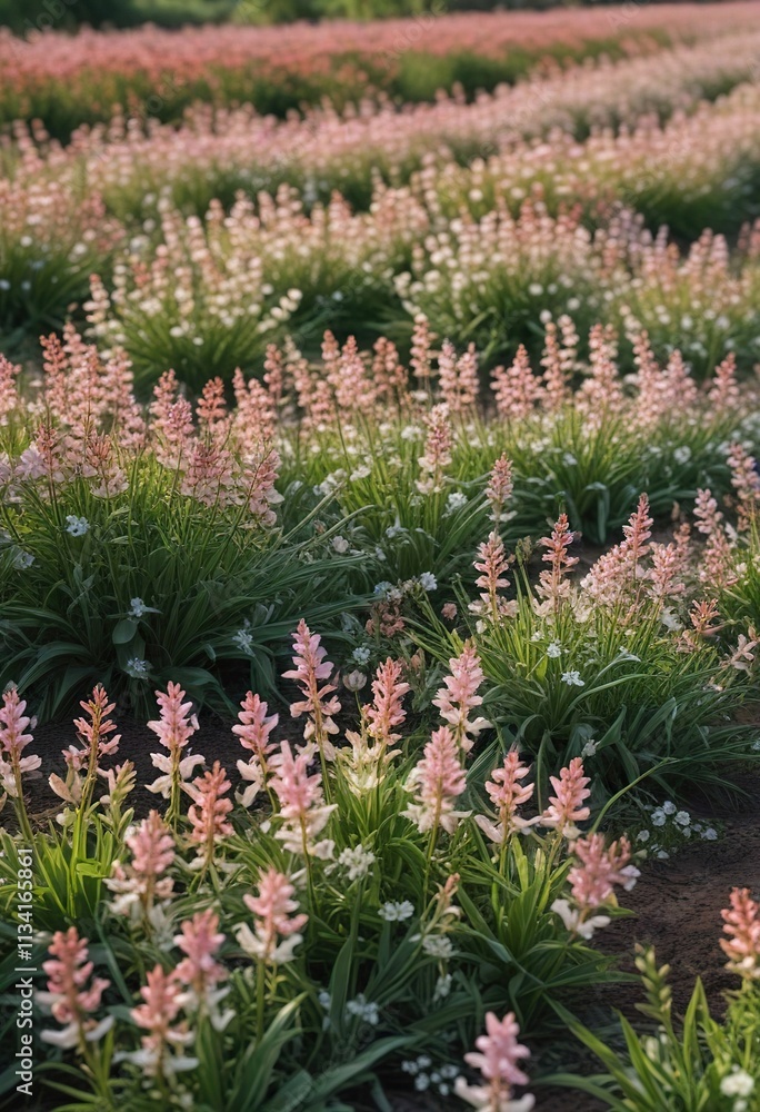 Photo & Art Print sprawling field of tuberose plants with unopened ...