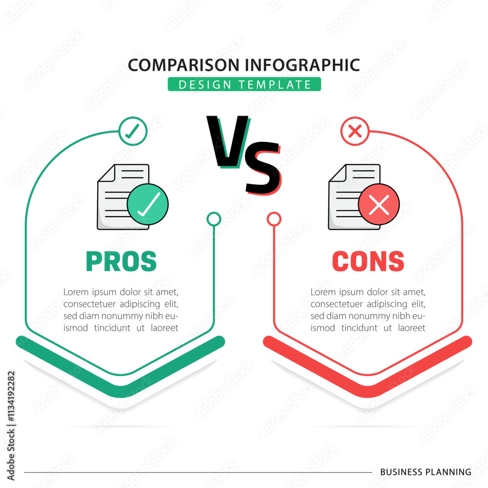 Comparison Infographic Design Template, Comparison between companies ...