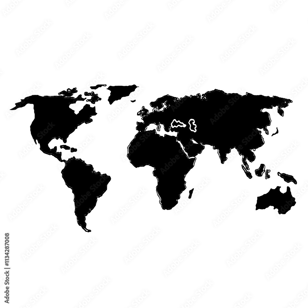 world map image alpha-04, modern world map, Illustrations, around the ...