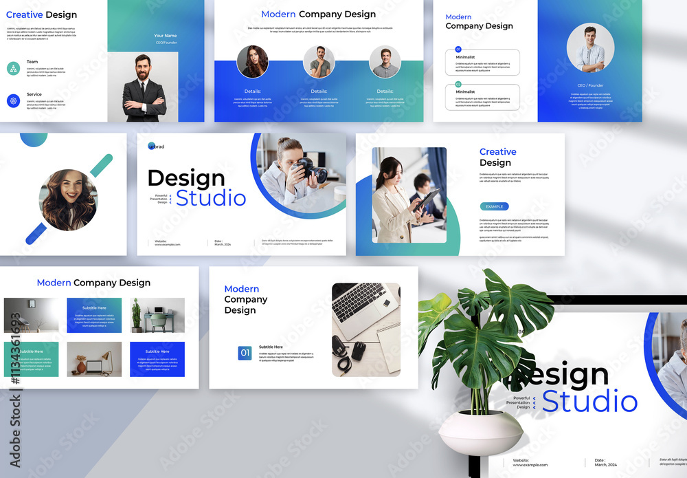 Design Studio Presentation Template Stock Template | Adobe Stock