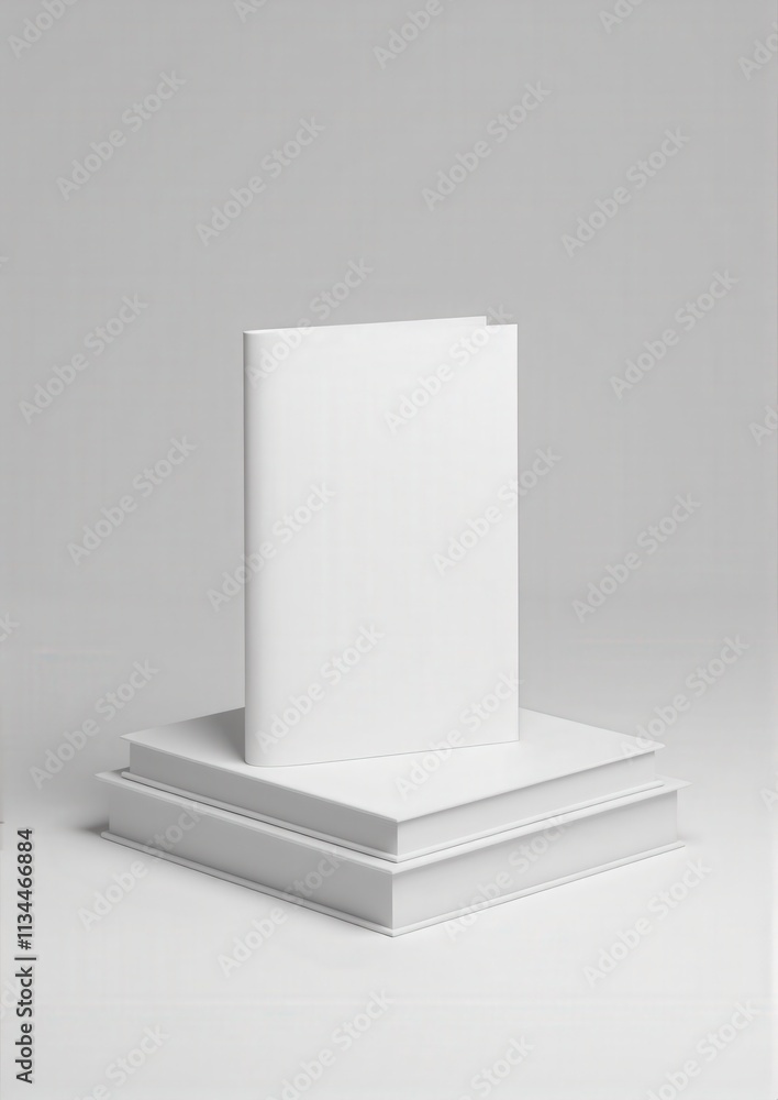Minimal and realistic A5 book mockup with smooth cover texture Clean ...