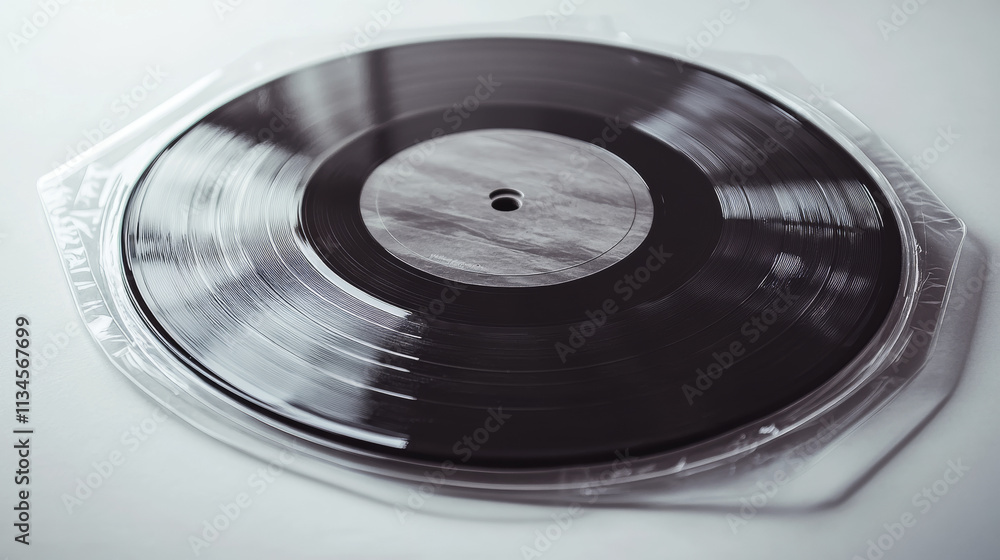 Vinyl plastic album cover frame shrink texture overlay. Cd wrap sleeve ...