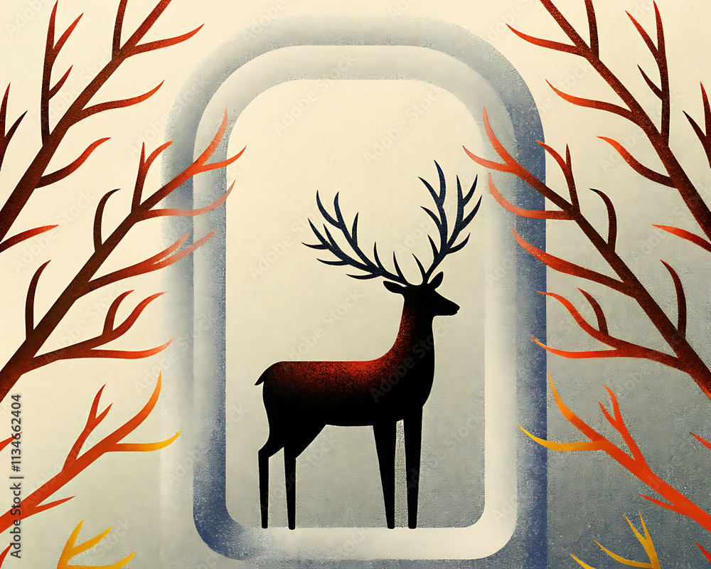 Deer mark logo design. deer hunter gazelle doe antelope horn elk logo ...