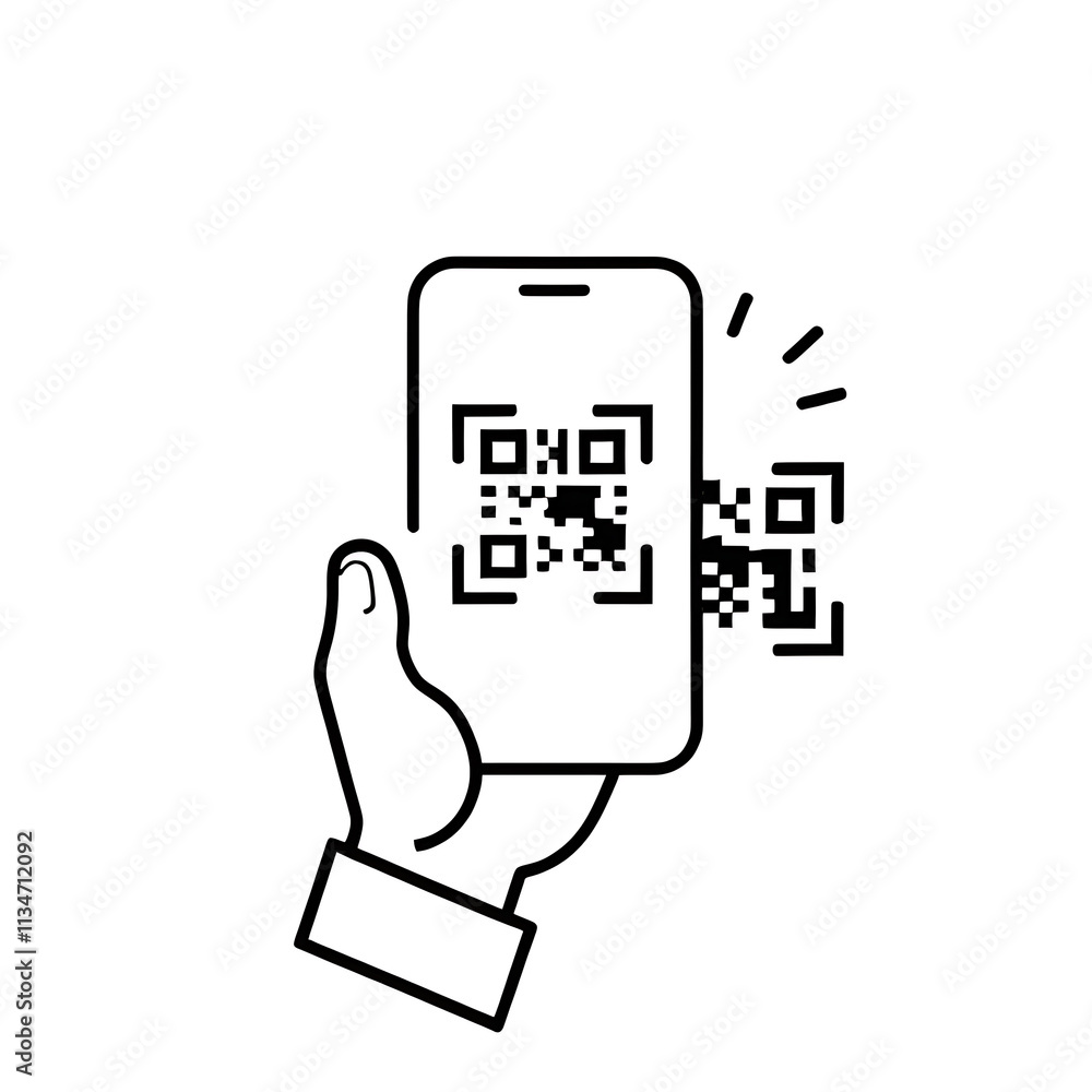 QR code, Black and White QR Code for Seamless Digital Scanning ...