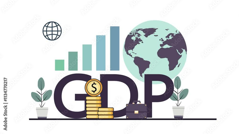 GDP or Gross Domestic Product Growth Presentation. Global Economic ...