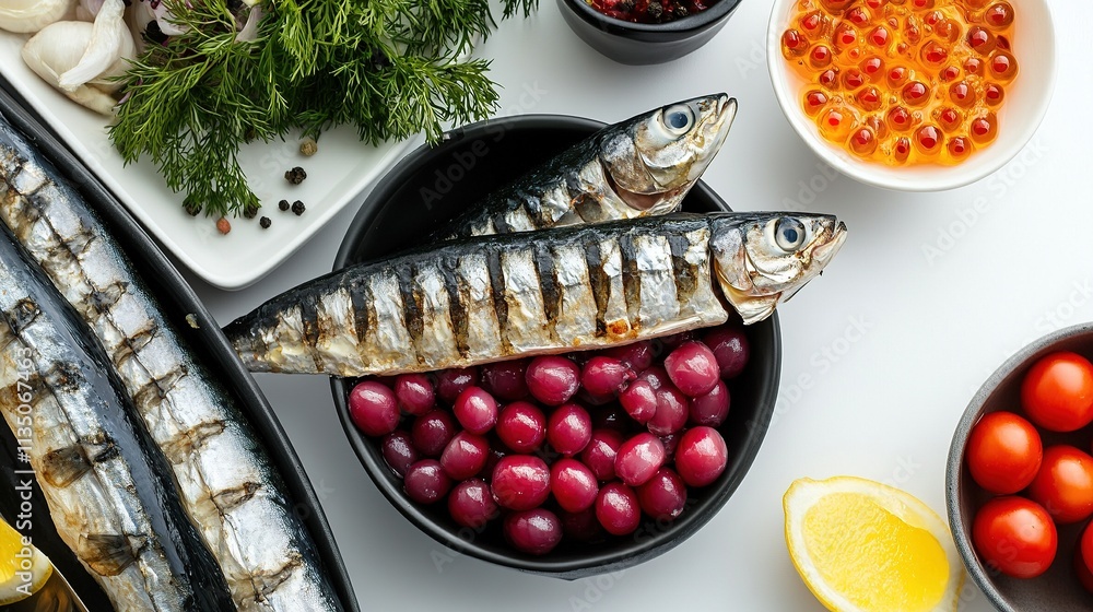 Surströmming showing the texture of the fish and traditional ...
