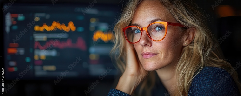 health warning concept. A researcher presenting data on how effective ...