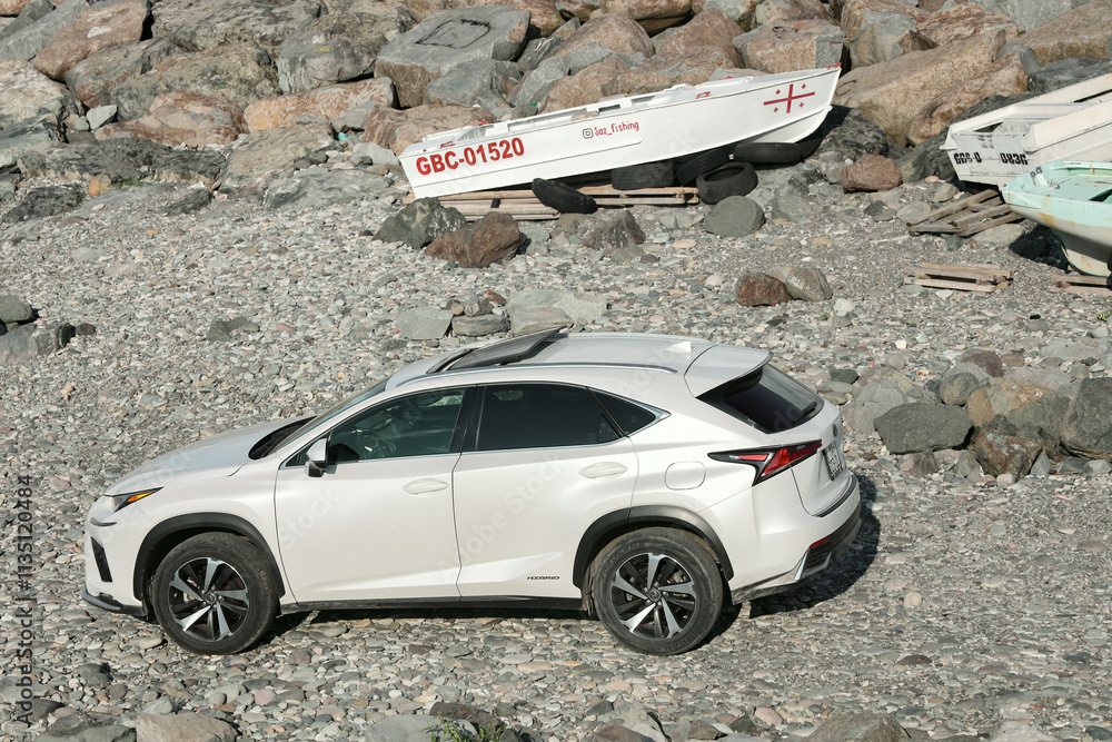 BATUMI, GEORGIA: SEPTEMBER 22, 2024: Lexus NX 300h F-Sport hybrid car ...
