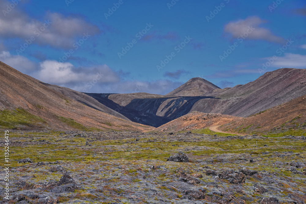 Fagradalsfjall Volcano June 28, 2024, active tuya volcano formed in the ...