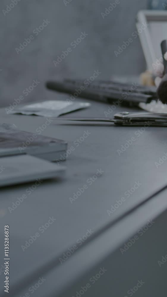 Robbery or murder case: Numbered marker stands next to crime scene ...