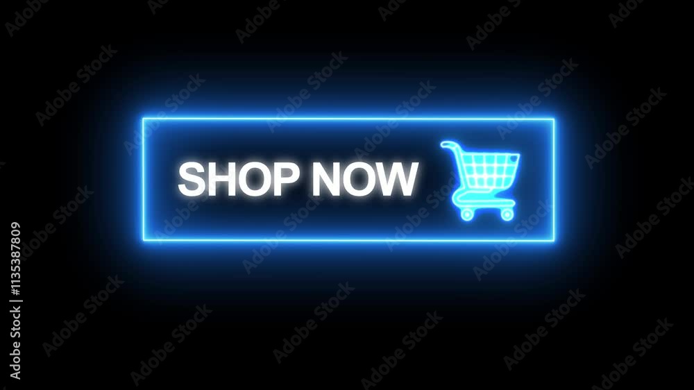 shop now animation. creative 3d rendered buy now animation with ...
