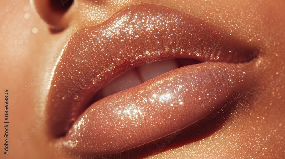 Beige nude tone lipstick make up isolated on a studio background ...