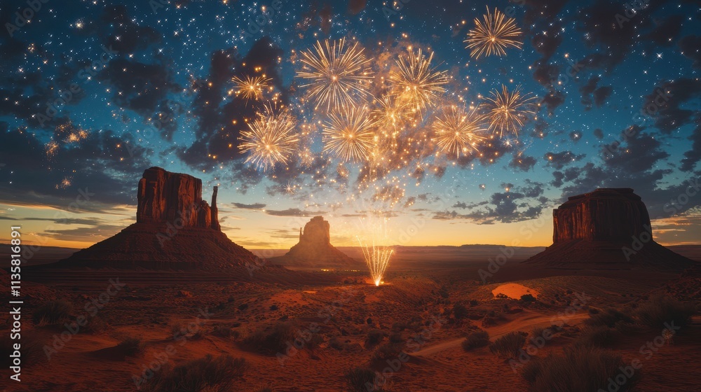 Monument Valley Fireworks: A breathtaking spectacle of fireworks ...