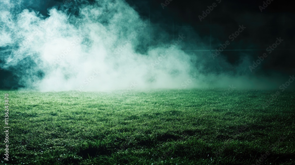 Smoke green background dark ground light smell toxic black bad fog ...