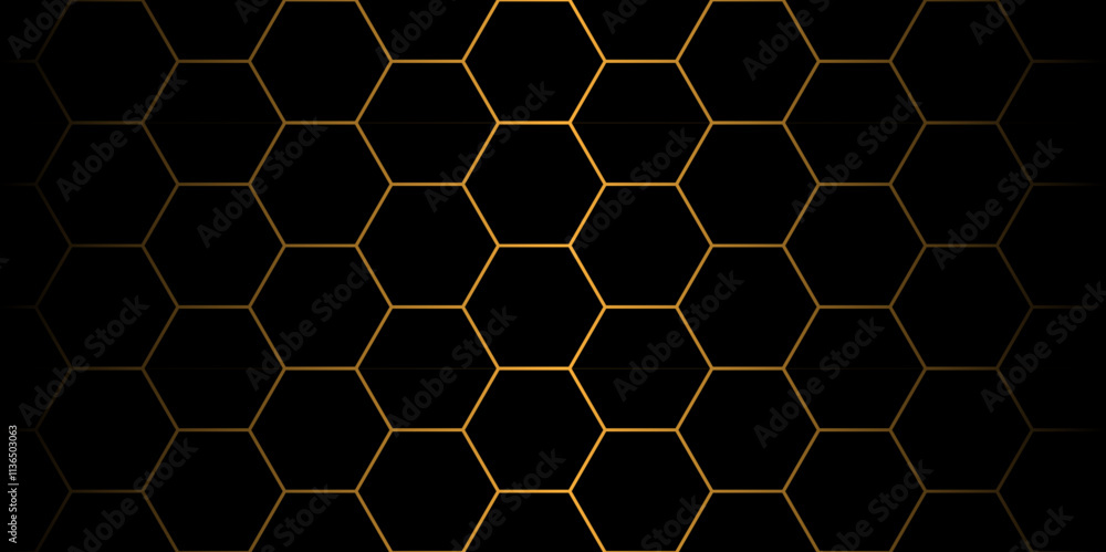Scientific, technological molecular medical background. hexagon DNA ...