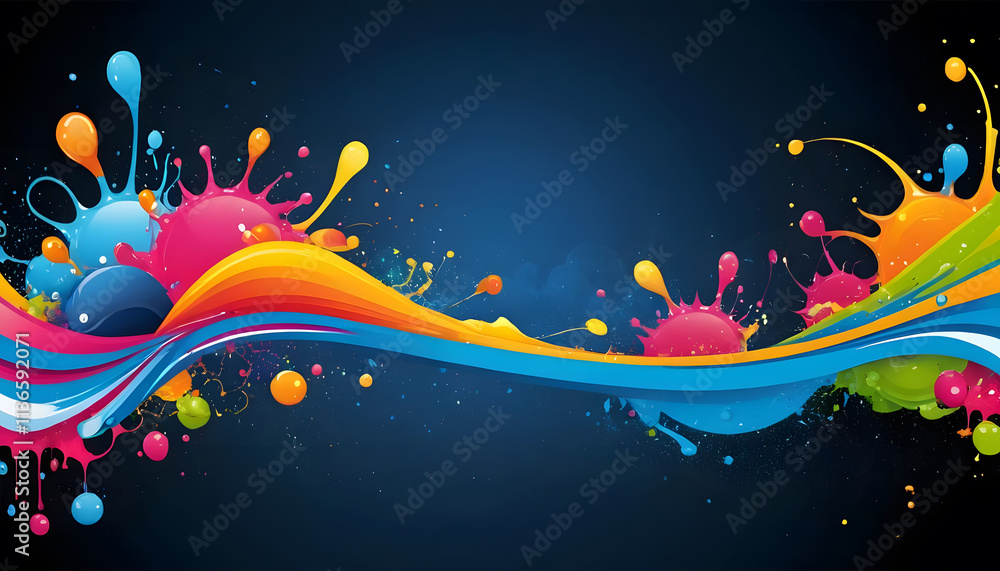 "Vibrant and splashy background design, perfect for adding a dynamic ...