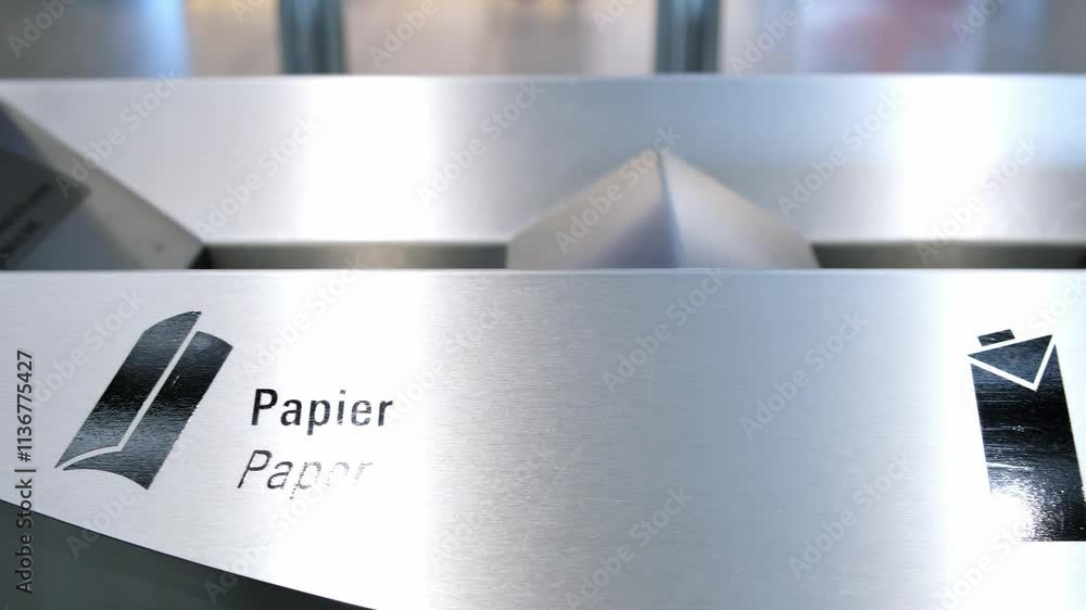 Food, packaging and paper waste illustrated with symbols and labelled ...