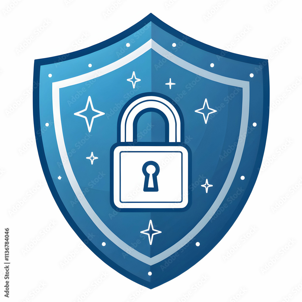 A security logo, symbolizing protection and trust, typically featuring a shield, lock, or other ...