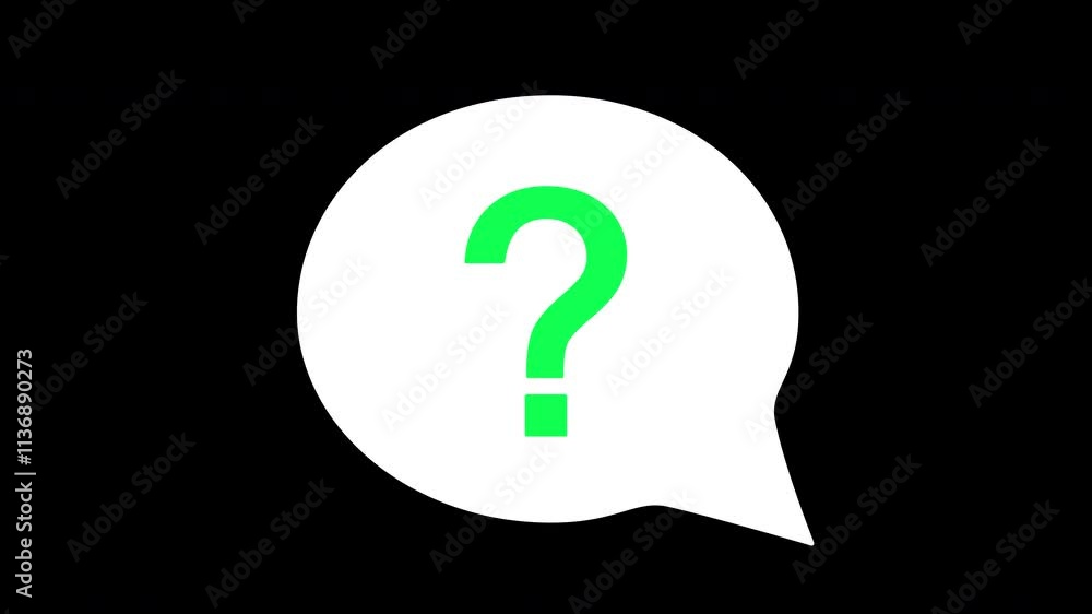 Question mark icon sign symbol icon and asking icon animation on ...