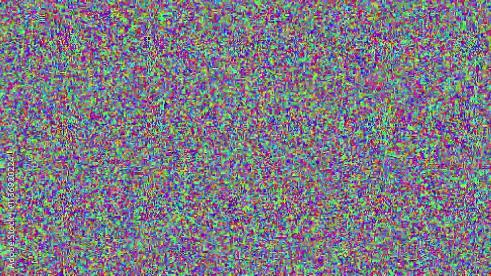 Bad tracking VHS noise effect. Noise on Television disturbing tracking ...