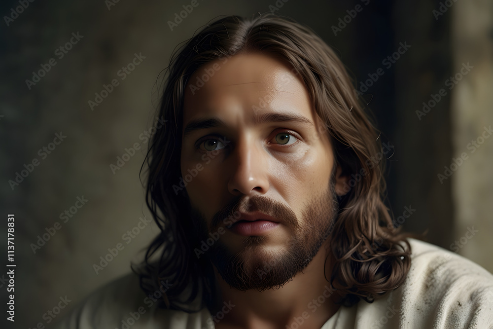 4k resolution hyper realistic high detail image of Jesus Christ Stock ...