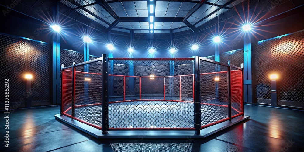 MMA Octagon Cage Fight, Mixed Martial Arts, Ultimate Fighting ...